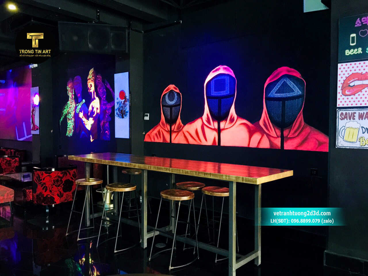 VẼ TRANH BAR - BEER - QUÁN NHẬU Archives - VẼ TRANH TƯỜNG 3D MỸ THUẬT ...