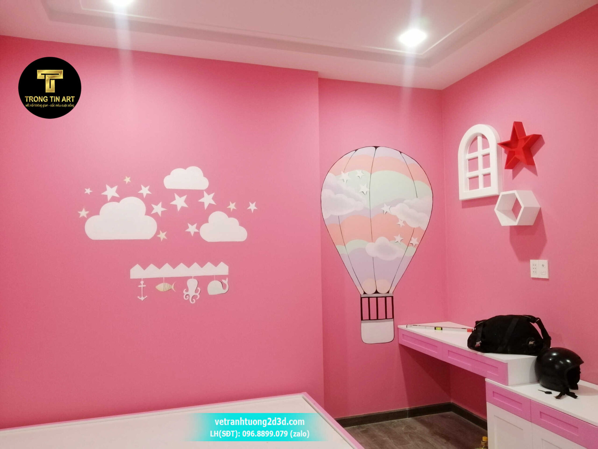 Vẽ Tranh Tường Phòng Ngủ Cho Bé Gái - Tranh Phòng Bé Gái
