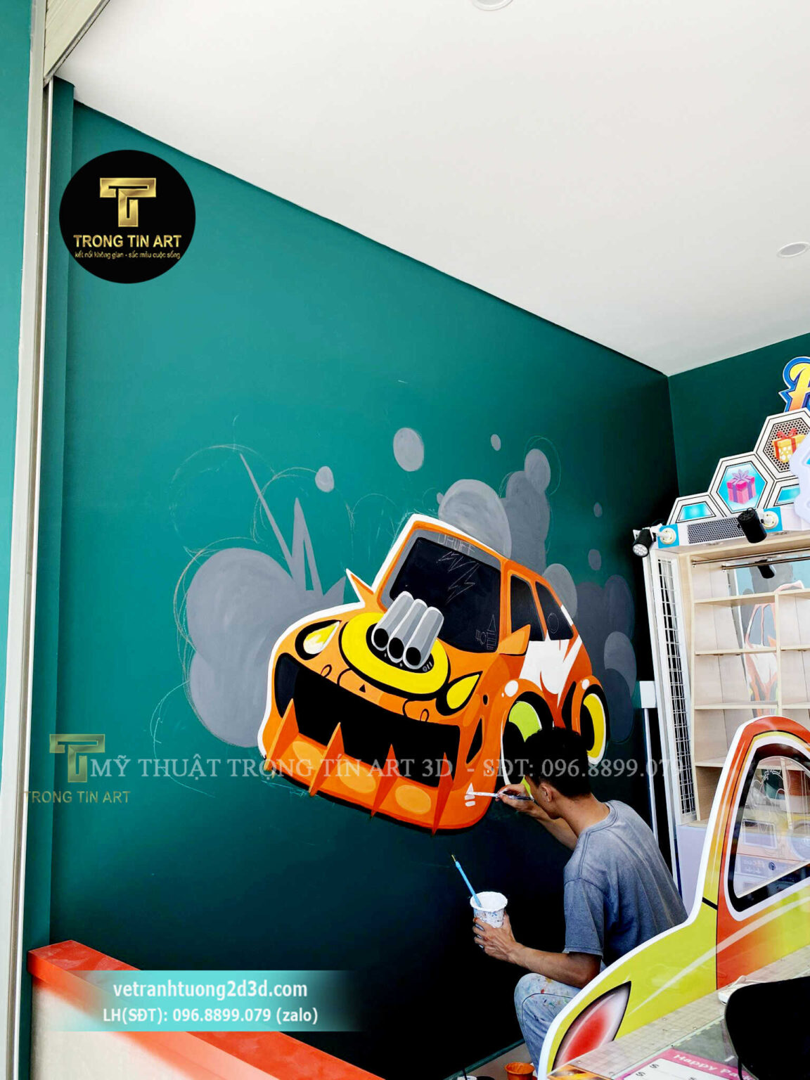 Vẽ tranh khu vui chơi - Vẽ tranh Circus Land NovaWorld Phan Thiết