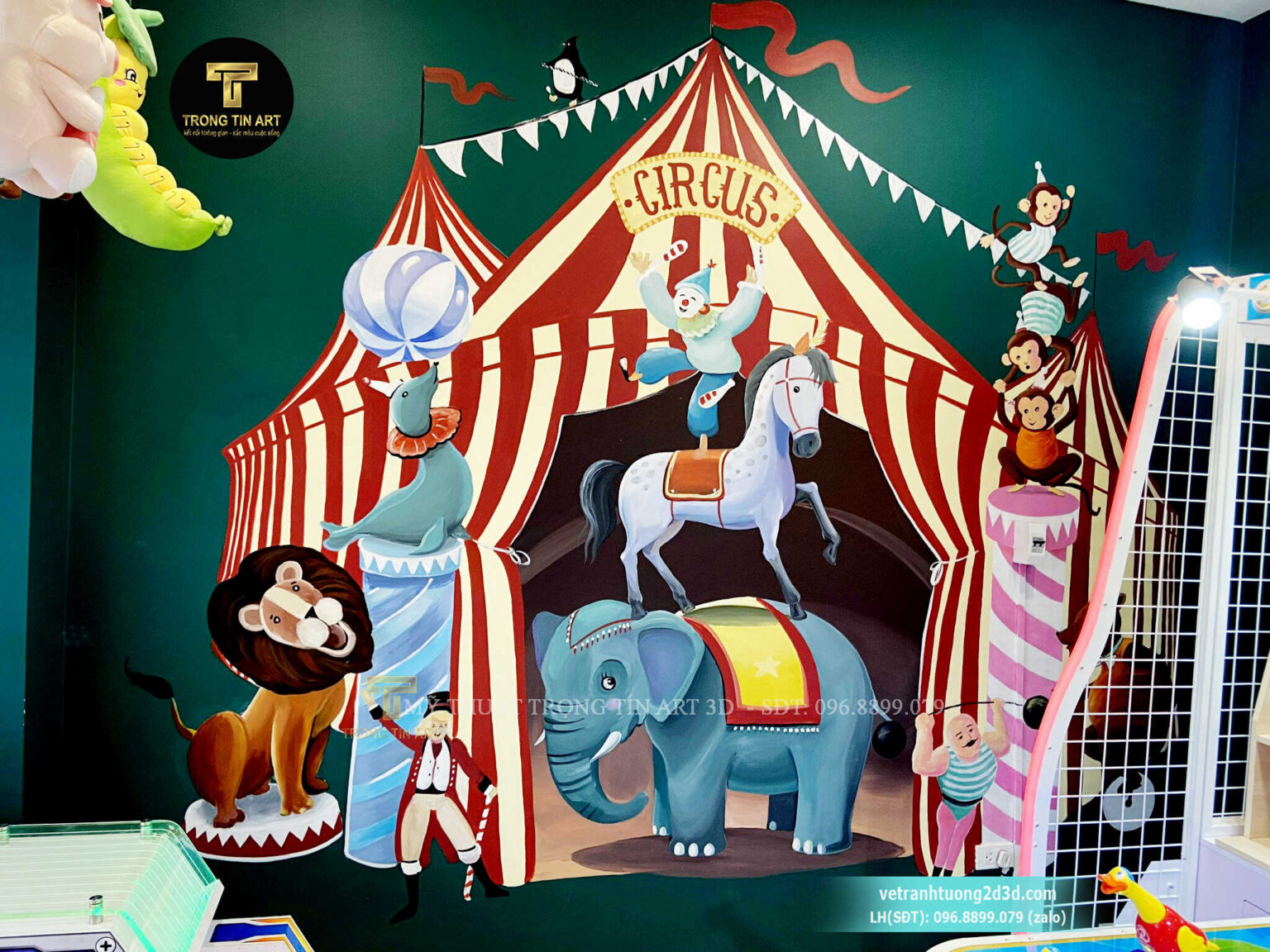 Vẽ tranh khu vui chơi - Vẽ tranh Circus Land NovaWorld Phan Thiết