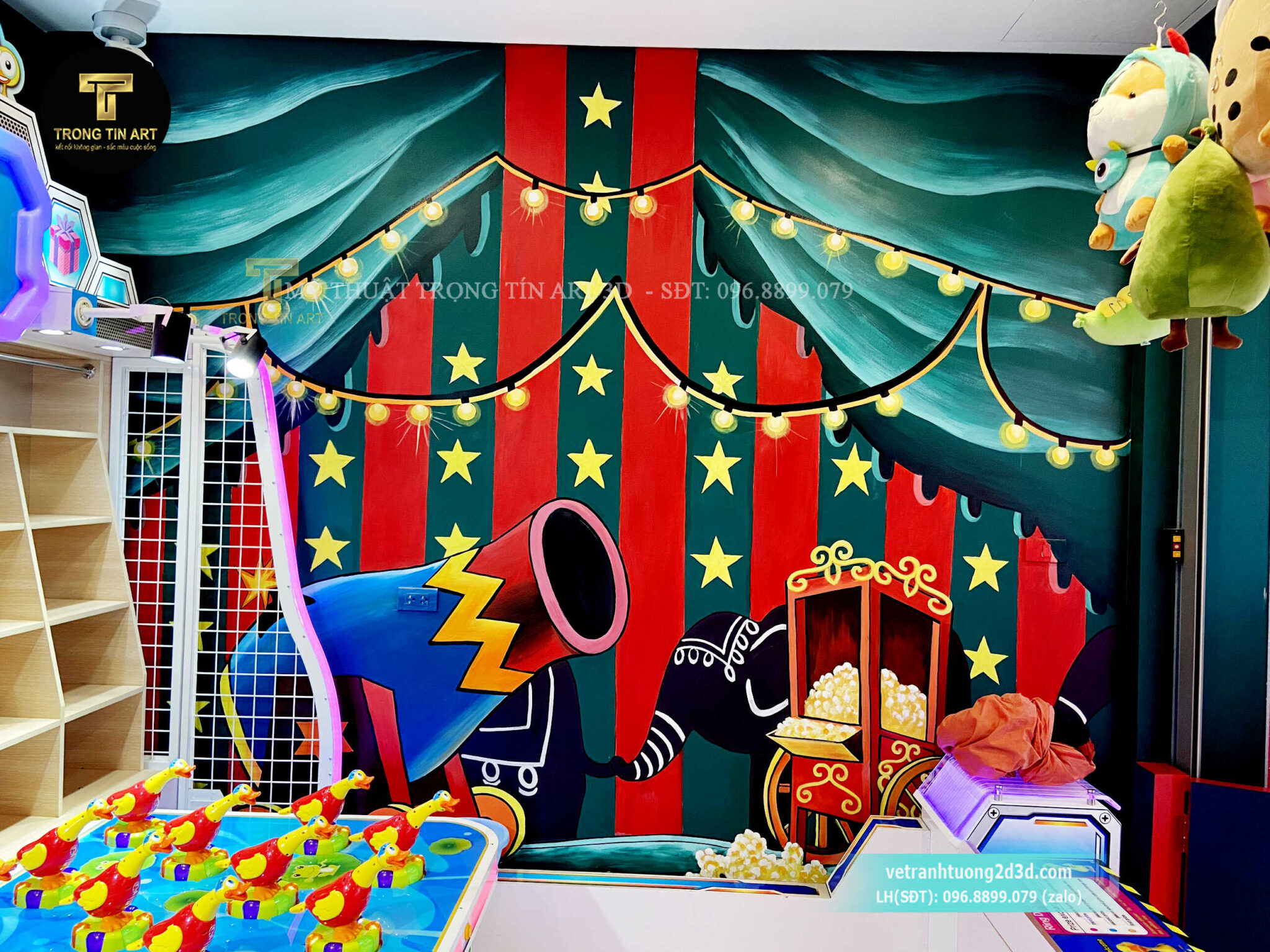 Vẽ tranh khu vui chơi - Vẽ tranh Circus Land NovaWorld Phan Thiết