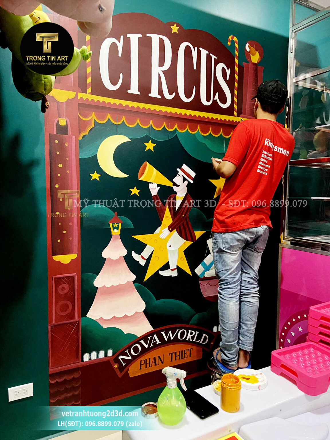 Vẽ tranh khu vui chơi - Vẽ tranh Circus Land NovaWorld Phan Thiết
